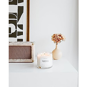 Calyan Wax Soy Wax Candle, Evergreen Eucalyptus, 3 Wick Scented Candle for The Home | Premium Candle with Essential Oils | 14.9 oz Soy Wax, 43 Hour Burn Time, Large Candle in Glass Jar