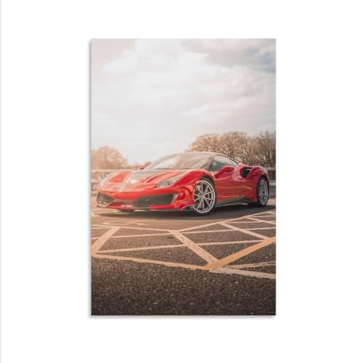 Car Poster Ferrari F40 Supercar Posters Racing Car Canvas Wall Art For Boy's Bedroom SuperCar Wall Decor Unframe-style 12x18inch(30x45cm)