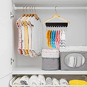 XINHUISHQZ Cap Organizer Hanger,Hat Organizer Holder for Hanger & Room Closet,10 Large Stainless Steel Hat Storage Clips, for Hang Baseball Hats, Ball Caps, Winter Beanie & Accessories (Black-1Pack)