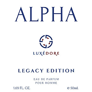 Luxedore ALPHA, Perfume Classic, Eau De Parfum, Pheromone Cologne for Men, Fresh Woody Jasmine Fragrance