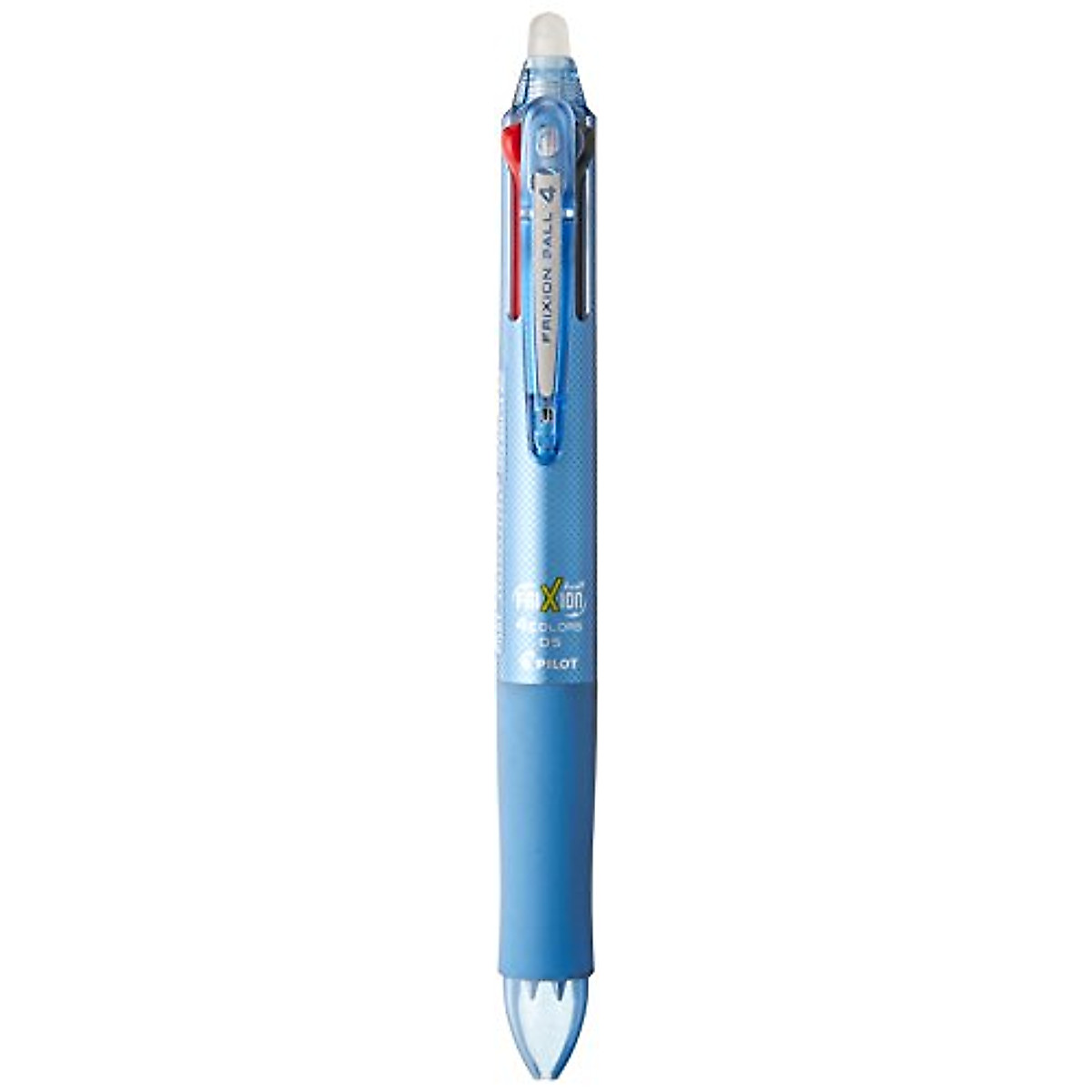 PILOT Frixion 4 Color Ballpoint Pen, Light Blue Body (LKFB-80EF-LB)