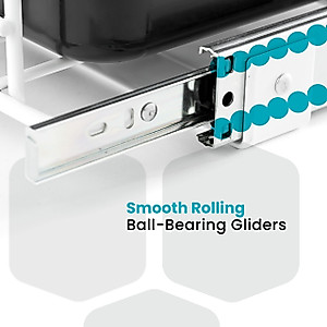 Home Zone Living 7.6 Gallon Pull Out Trash Can, Under Cabinet Design, 29 Liter Capacity