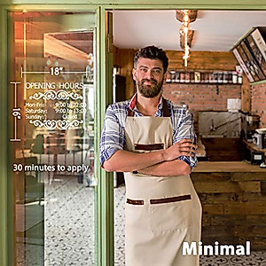 LOKAUS Professional Business Hours Sign Sticker Kit, Large Size Do It Yourself Hours Sign for Business, No Background Hour Customisable White Glass Window Sticker for Operation Sign, Outside Store Hours Vinyl Window Stickers.