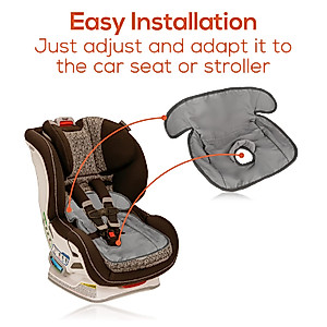 Trobo Car Seat Cover, Anti-Slip Vinyl Backing Waterproof Car Seat Protector Liner for Child, Infant, Stroller & Dinner Chair, Leak-Free Piddle Pad for Potty Training Toddlers, Machine Washable, Grey