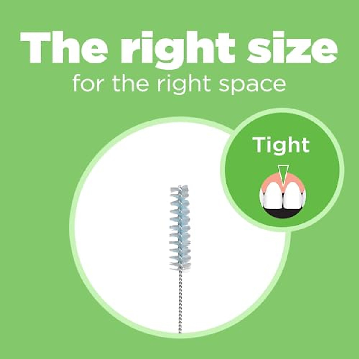 GUM Proxabrush Go-Betweens Refills - Tight - Compatible with GUM Permanent Handle -Reusable Interdental Brushes for Tight Teeth - Soft Bristled Dental Picks, 8ct