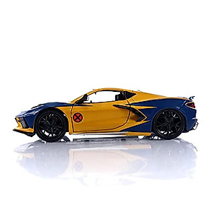Jada Toys Marvel Wolverine X-Men 1:24 2020 Chevy Corvette Die-Cast Car with 2.75" Wolverine Figure