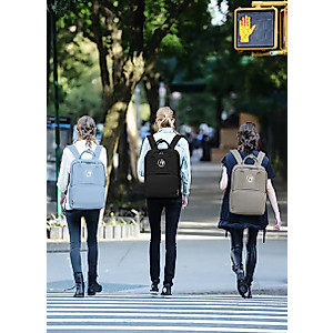 KALIDI Casual Backpack, 17 Inches Laptop Backpack for Men Women, Water Resistant Vintage Rucksack Business Travel Daypack College School Bag, Black