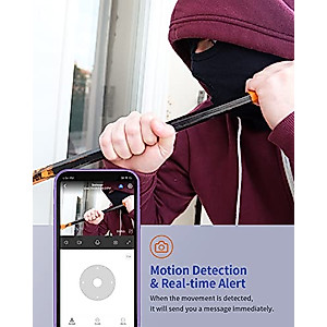 ZJX WiFi Camera Indoor, Pet Camera with Phone APP, 1080P Home Security Cam for Dog/Cat/Baby/Elder/Nanny, 2-Way Talk, Motion Tracking, Motion and Sound Detection, Compatible with Alexa White IC-03