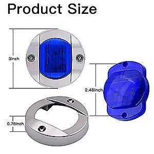 ikasus Round Trailer LED Marker Clearance Tail Lights,12V/24V Waterproof Led Trailer Light,Green 6 LED Stop Turn Tail License Brake Running Light Lamp for Trailers Boat Trailer Truck Marine Camper RV