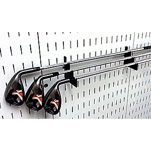 Wall Control Pegboard Slotted Metal Pegboard Rod Bracket Pair Accessory Pack for Wall Control Pegboard and Slotted Tool Board – Black