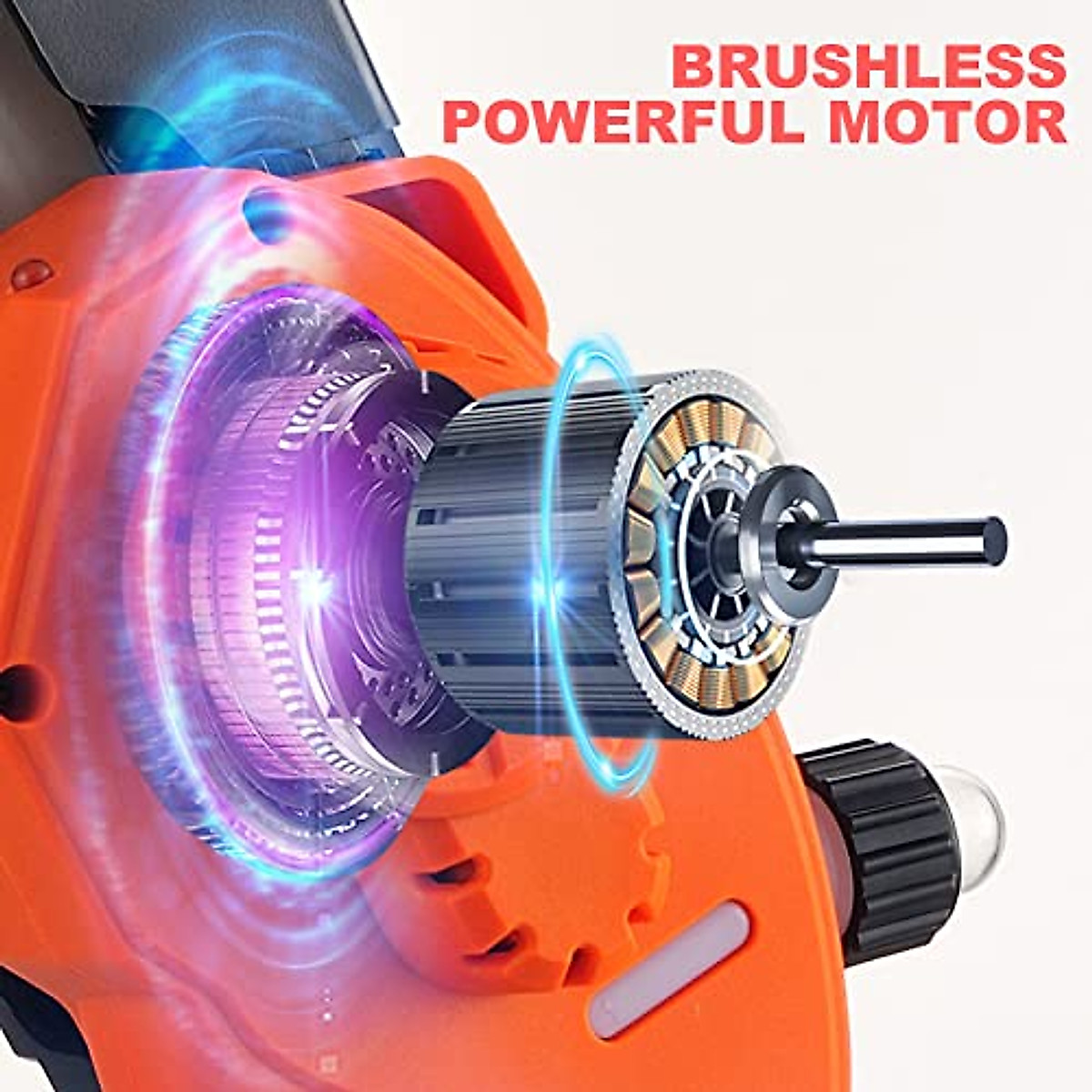 Brushless Mini Chainsaw Cordless 6 Inch 8 Inch with 2Pcs Lithium Battery and Auto-oil System, Electric Rechargeable 21v Small Handheld Portable Saws Yard Tool for Wood Cutting Tree Branches Trimming