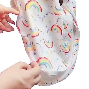 Baby Swaddle Wrap Newborn Cotton Blanket Rainbow Infant Sleeping Sack Set Include Sleeping Bag Crib Wrap+Hat+Gloves+Burp Cloth