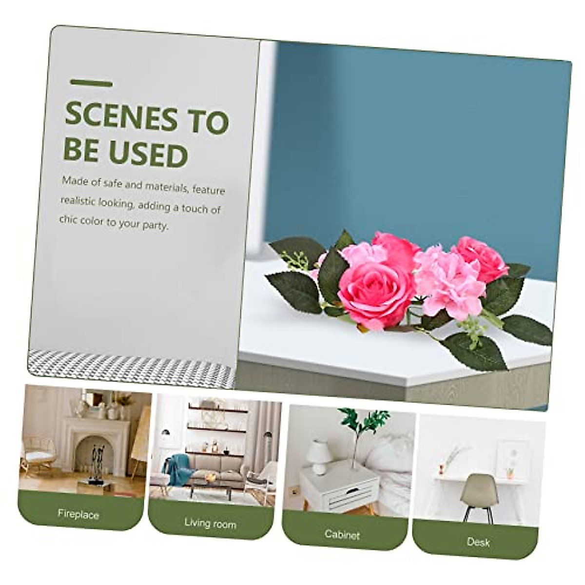 Abaodam 2pcs Artificial Candlestick Garland para Mesa De Wedding Table Decor Weddings Fake Rose Balls Flower Candle Ring Peony Candle Rings Wreaths Candle Wreaths Props