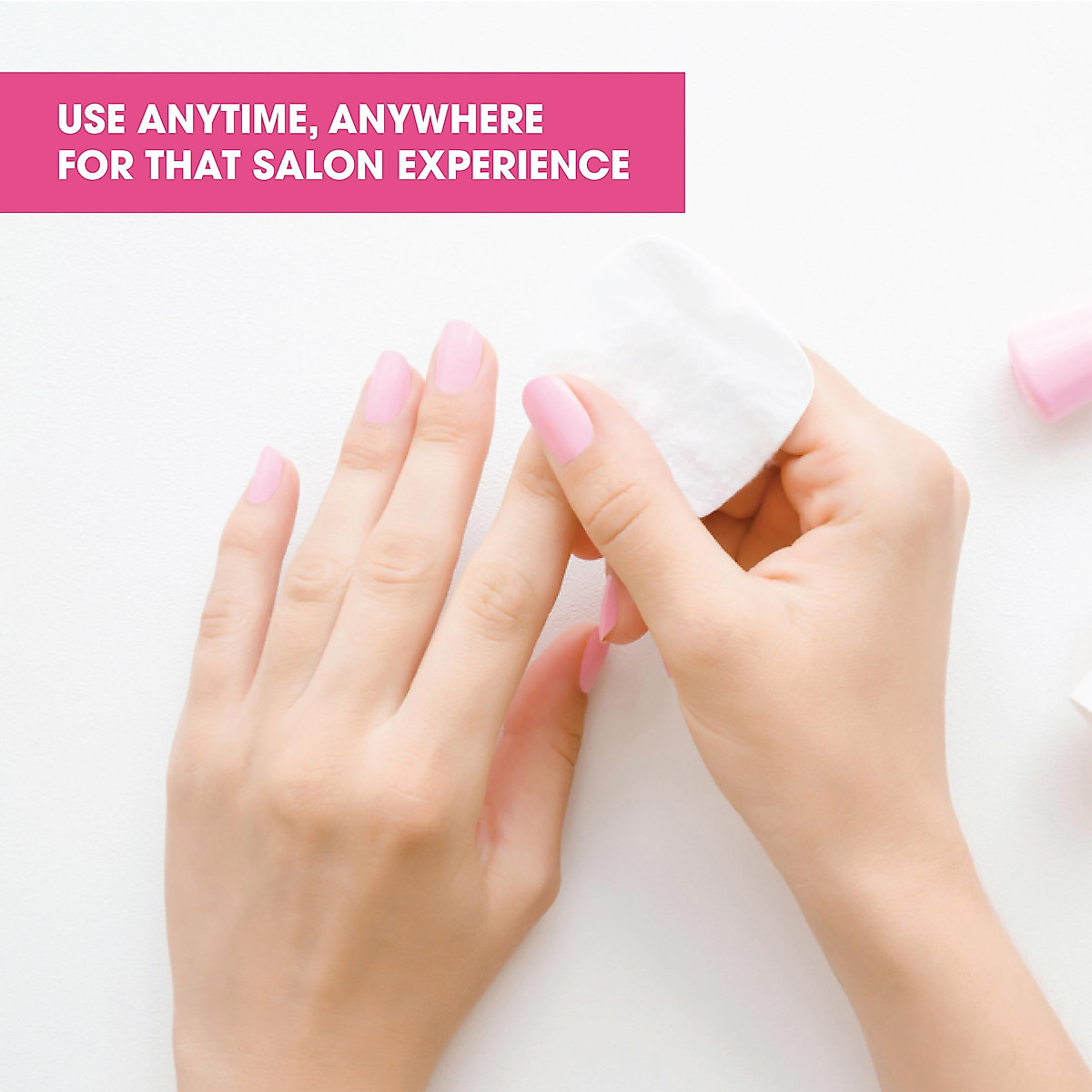 Diamond Wipes Nail Polish Remover Wipes with Aloe Vera, Acetone Nail Polish Remover Pads, 50 Individually Wrapped Nail Polish Wipes