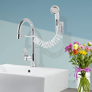 Sink Hose Sprayer Attachment for Faucet,Shower Head Sink Hose Attachment for Pets Dog Rinse, Hair Washing Rooms, Kitchens, Bathrooms, Laundry Rooms