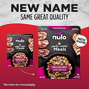 Nulo Gently-Cooked Meals Complete and Balanced Adult Wet Dog Food, Pork & Apple, 9 Ounce, 8 Count