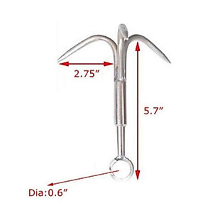 ZHONGJIUYUAN 1PC OUTDOOR QUALITY STEEL CARABINER CLIMBING CLAW GRAPPLING HOOK MOUNTAINEERING WILD ESCAPE