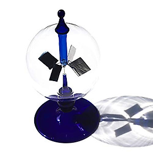DORAMI Blue Solar Power Radiometer Sun Light Energy Crookes Spinning Vanes Windmill Gift Home Desk Decoration
