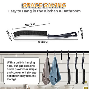 Hard Bristle Crevice Cleaning Brush - 4+1Pcs Multifunctional Gap Cleaning Brush to Clean Narrow Spaces, Corner Cleaning Brush for Bathroom Kitchen Shower Window Grout Tile, Household Cleaning Tools