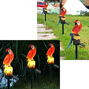 BADUS Solar LED Lights Garden Decor Parrot Statue Light Outdoor Decoration Garden Lawn Landscape Light Porch Yard Outside