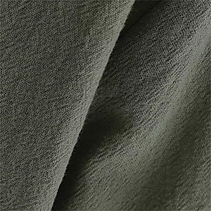 A Line Summer Dresses for Women 2023 Women Long Sleeve O Neck Solid Literary Retro Casual Dress with Pockets Army Green