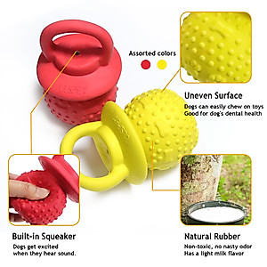 LLSPET Latex Chew Dog Toys, Novelty Squeaky Pacifier Dog Toys for Teething Puppies, Mild Chewing Small, Medium, Large Dogs, Pet Dogs Supplies Newborn Puppy Gift