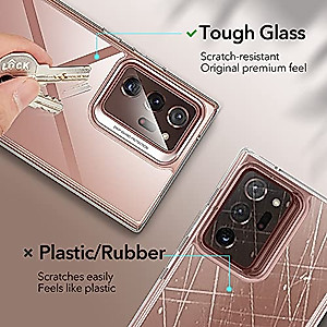 ESR Glass Case Compatible with Samsung Galaxy Note 20 Ultra 6.9”, Scratch-Resistant Tempered-Glass Back, Flexible Frame, Echo Series, Clear