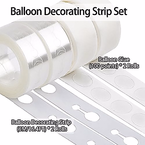 Balloon Arch Kit Balloon Garland Kit Balloon Decoration 32.8ft Balloon Arch Strip & 200 Glue Points For Balloons for Arch Decoration For Wedding Party Halloween balloons Birthday Baby Shower Decor