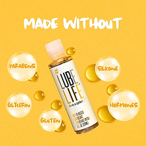 Lube Life Water-Based Personal Lubricant, Lube for Men, Women & Couples, Non-Staining, 4 Fl Oz