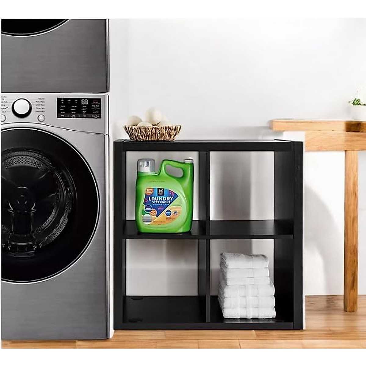 4 Cube Storage Organizer, Black and Beige (1 PK)