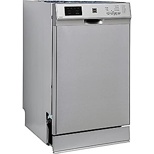 RCA RZ0381 Front Control-Built in FULLSIZE Dishwasher, 57 DBA, Stainless Steel, 18” WIDE, Stainless