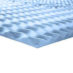 Serta Comfort Zone Cooling Memory Foam Mattress Topper, 1.5 Inch, Queen