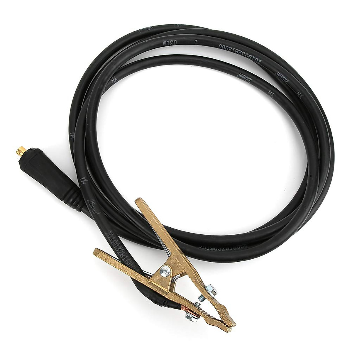 Welding Ground Clamp Lead Assembly, TIG Plasma A Type Grounding Clip 260A Welding Brass Ground Clamp MMA ARC Welder Earth Clamp 3Meter 25mm²