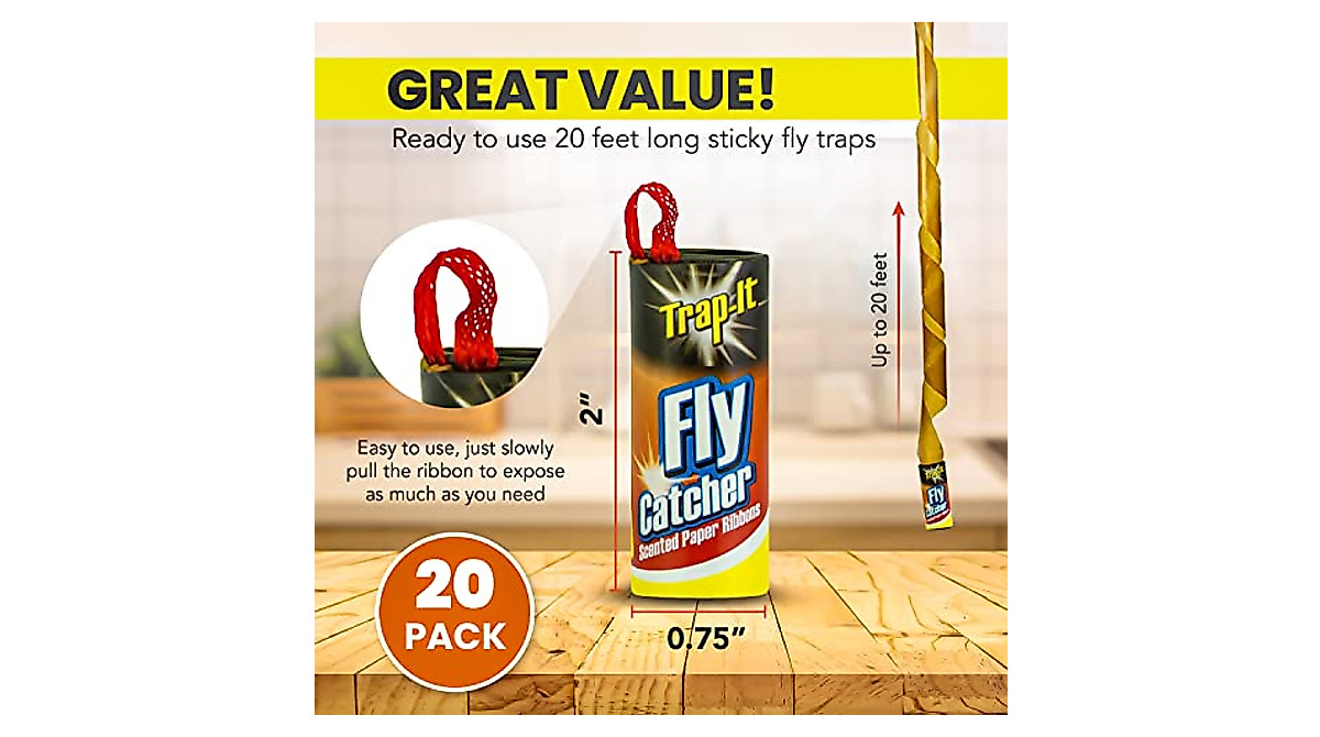 SteadMax 20 Sticky Fly Strips - Effective Pest Control