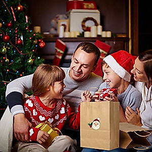 RACETOP Small Brown Kraft Paper Bags with Handles Bulk, 5.9"x3.2"x8.3" 50Pcs Small Gift Bags with Handles Bulk,Premium Brown Paper Gift Bags,small Paper shopping bags