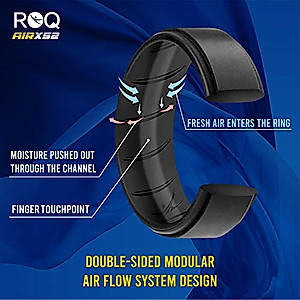 ROQSilicone Wedding Ring for Men - Comfort Fit, Breathable, 8mm Wide - Black, Silver, Bronze, Size 1