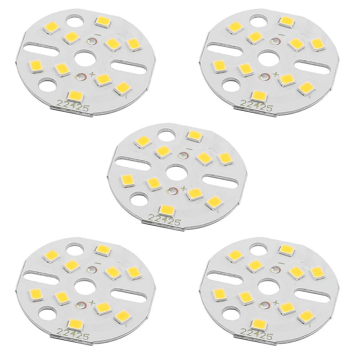 Othmro 5Pcs 1.22in Dia LED Chip Bulb Super Bright High Power 15-17V 3000K 2835 Aluminum LED Bulb Surface Mounted Device Light Beads Floodlight for Camper Light Bulb Home Reading Light Marine Lamps