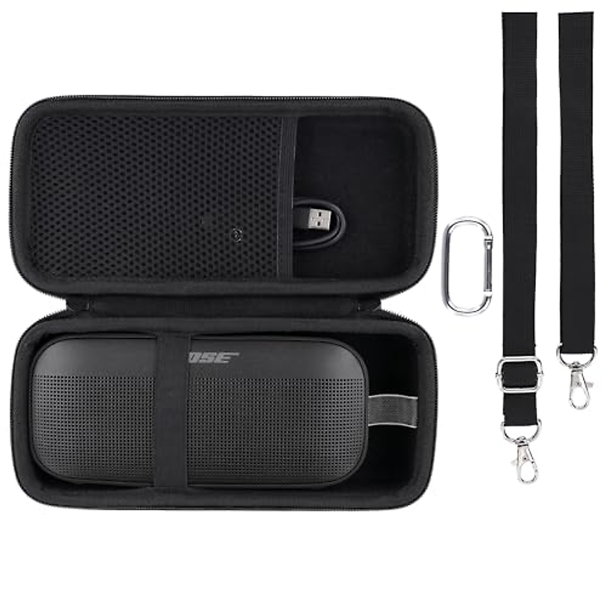 Khanka Hard Travel Case Replacement for Bose SoundLink Flex Bluetooth Portable Speaker (Black)