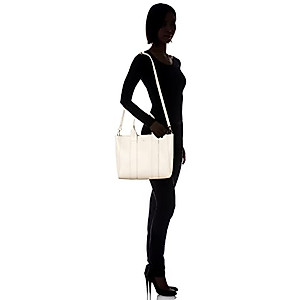 Ozok 50201 Women's Shoulder Bag, Tote Bag, Synthetic Leather, Faux Leather, 2-Way, Crossbody, White