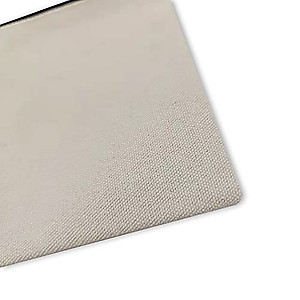 CrazyCharlie 10 Pieces Multipurpose Canvas Craft Bag Natural Color Blank DIY Cosmetic Bag with Zipper(8.2 x 5.1 inch)