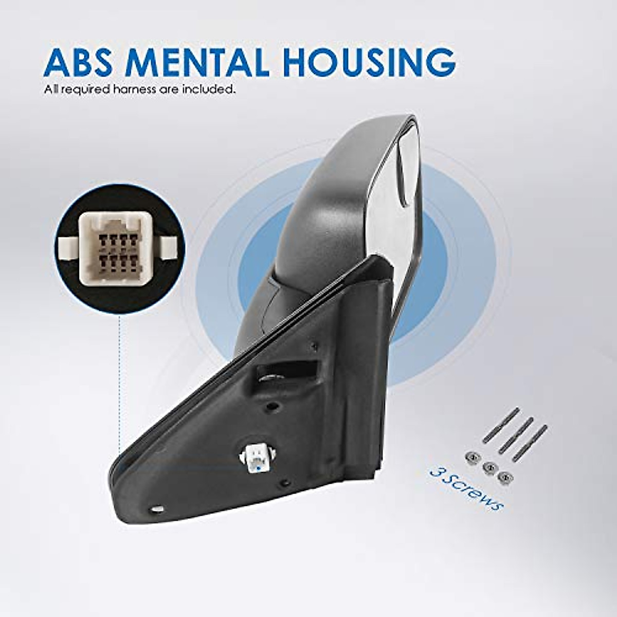 MOSTPLUS Power Heated Towing Mirror Compatible for 2002-2008 Dodge Ram 1500/2003-2009 Ram 2500 3500 with Manul Telescoping(Set of 2)