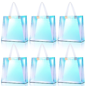6 Pcs Clear Tote Bag Stadium Approved Plastic Bag Hand Bag