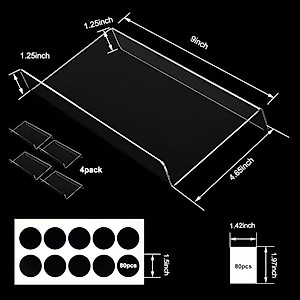 Vertexly Acrylic Seasonings Spice Rack,Acrylic Spice Drawer Organizer,4 Tier,for Drawer/Countertop,Organize and Display Your Spices,and Seasonings(Jars not included)