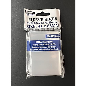 Sleeve Kings Mini USA Card Sleeves (41x63mm) - 110 Pack, 60 Microns