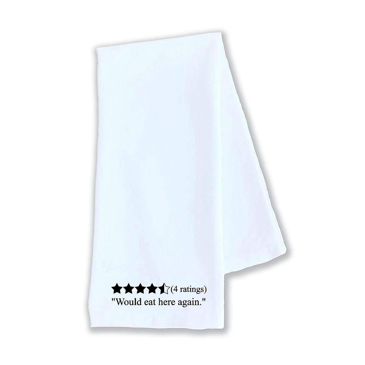 Kitchen dish towel Would eat here again reviews 4.5 star 5 star funny cute dish Kitchen Decor drying cloth…100% COTTON