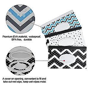3 Pack Baby Wipes Dispenser Portable Wet Wipe Dispenser Bag Reusable Travel Baby Wipes Container Refillable Wet Wipe Carrying Case Holder for Diaper Bag Lightweight Travel Wipes Dispenser Cases