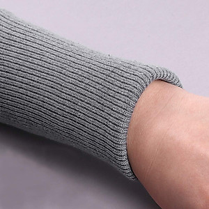 Tong Gu Tubular Knit Rib Cuff 39" x 2.8" Ribbed Trims Fabric for Sweater Jacket Coat Sewing DIY (Light Gray, 39“ x 2.8")
