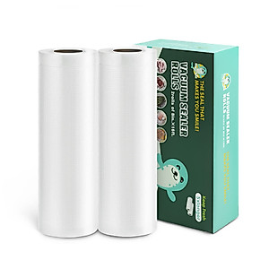 Happy Seal Vacuum Sealer Bags Rolls 8"x16' 2Pack, Seal a Meal, Commercial Grade, BPA Free Heavy Duty Great for Food Storage, Meal Prep or Sous Vide