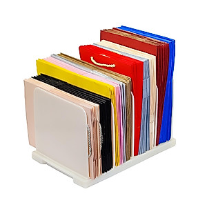 SHILFID Reusable Shopping Bag Organizer, Adjustable Extra Tall Shelf Dividers for 40+Tote, Cloth,Gift,Grocery,Handbag and Purse,Paper Bag Holder and Lunch Bags in Pantries, Cabinets or Closets