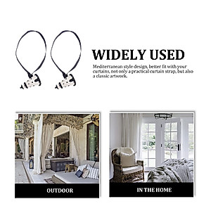 ARTIBETTER Curtain Holdback Resin Curtain Tiebacks 2pcs Lighthouse Curtain Buckle Magnet Curtain Tape White Resin Nautical Style Curtain Accessories Nautical Curtain Tie Backs